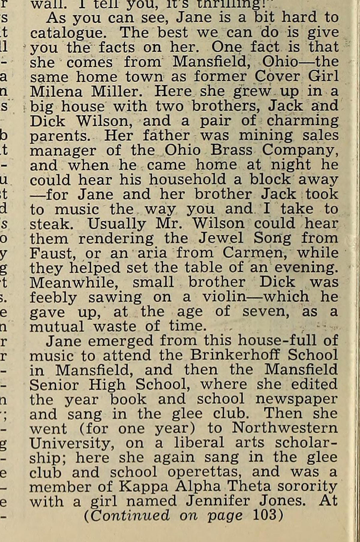 Jane Wilson from Mansfield: America’s Golden Voice of the 1940s ...